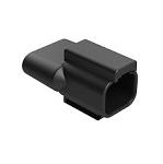 China Amphenol DIP Connector AT04-2P-RT01 Black Thermoplastic Shell -55°C to +125°C for sale