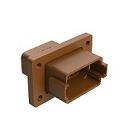 China DIP Connector featuring brown thermoplastic shell and various terminal options designed for harsh temperature environments for sale
