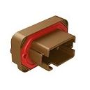 China Amphenol DIP Connector AT15-12PD-BM18 Brown Thermoplastic Shell -55°C to +125°C for sale