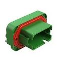 China Green thermoplastic DIP Connector with multiple terminal types designed for performance in extreme temperature environments for sale