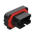 China Amphenol DIP Connector Black Thermoplastic Shell -55°C to +125°C ROHS for sale