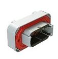 China Amphenol DIP Connector Gray Thermoplastic Shell -55°C to +125°C ROHS for sale