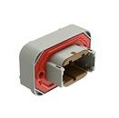 China Amphenol DIP Connector Gray Thermoplastic Shell -55°C to +125°C ROHS for sale