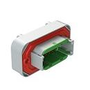 China Amphenol DIP Connector Gray Thermoplastic Shell -55°C to +125°C ROHS for sale