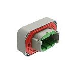 China Thermoplastic DIP Connector -55°C to +125°C Gray ROHS Amphenol ATM13-08PC-BM04 for sale