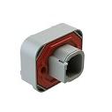 China Amphenol DIP Connector Gray Thermoplastic Shell -55°C to +125°C ROHS for sale