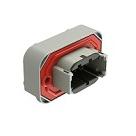 China Amphenol DIP Connector Thermoplastic Housing Gray -55°C to +125°C ROHS for sale
