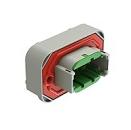 China Amphenol DIP Connector Thermoplastic Shell Gray -55°C to +125°C ROHS for sale
