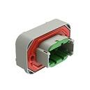 China Amphenol DIP Connector Gray Thermoplastic Shell -55°C to +125°C ROHS for sale