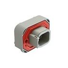 China Gray DIP Connector Thermoplastic Housing -55°C to +125°C 6 Pin Amphenol for sale