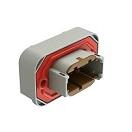 China Amphenol DIP Connector High Temperature Resistant Thermoplastic Shell Gray -55°C to +125°C for sale