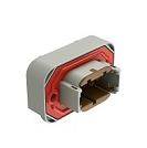 China Amphenol DIP Connector Thermoplastic Shell Gray -55°C to +125°C ROHS for sale