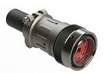 China Amphenol DIP Connector Zinc Alloy Nickel Plated Housing -55°C to +125°C ROHS for sale
