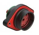 China Amphenol DIP Connector Black Thermoplastic Housing -55°C to +125°C ROHS for sale