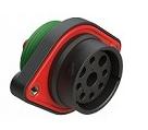 China Amphenol DIP Connector Black Thermoplastic Housing -55°C to +125°C ROHS for sale