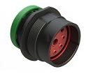 China Amphenol Thermoplastic DIP Connector Black Housing -55°C to +125°C ROHS for sale