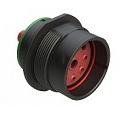 China Amphenol Black Thermoplastic DIP Connector -55°C to +125°C ROHS for sale