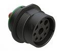 China Amphenol DIP Connector Black Thermoplastic Housing -55°C to +125°C ROHS for sale