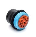 China Amphenol DIP Connector Black Thermoplastic Housing -55°C to +125°C ROHS for sale