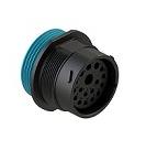 China Amphenol Thermoplastic DIP Connector -55°C to +125°C ROHS Certified Black Housing for sale