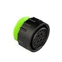 China Amphenol DIP Connector Black Thermoplastic Housing -55°C to +125°C ROHS for sale