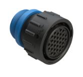 China Amphenol Thermoplastic DIP Connector Black Housing -55°C to +125°C ROHS for sale
