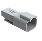 China Amphenol AT04-2P DIP Connector Grey Thermoplastic Housing -55°C to +125°C for sale