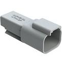 China Amphenol DIP Connector Thermoplastic Housing Grey -55°C to +125°C ROHS for sale
