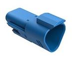 China Amphenol AT04-3P-BLU DIP Connector Blue Thermoplastic Housing -55°C to +125°C for sale