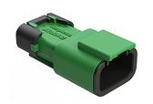 China Amphenol AT04-3P-GRN DIP Connector Green Thermoplastic -55°C to +125°C for sale