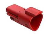 China Amphenol AT04-3P-RED Thermoplastic DIP Connector Red -55°C to +125°C ROHS for sale
