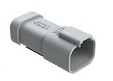 China Amphenol DIP Connector Grey Thermoplastic Housing -55°C to +125°C ROHS for sale