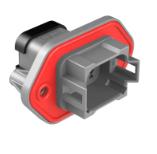 China Amphenol Thermoplastic DIP Connector Grey -55°C to +125°C ROHS AT04-08PA-PM13 for sale