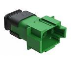 China Amphenol DIP Connector AT04-08PA-SR2GN Green Thermoplastic -55°C to +125°C for sale