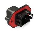 China Amphenol DIP Connector Black Thermoplastic Housing -55°C to +125°C ROHS for sale