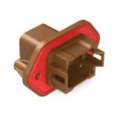 China Thermoplastic DIP Connector -55°C to +125°C Multiple Terminal Types Brown Housing for sale