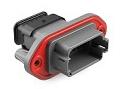 China Amphenol DIP Connector Thermoplastic Housing Grey -55°C to 125°C ROHS for sale