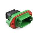 China Green Thermoplastic DIP Connector -55°C to +125°C with Various Terminal Types for Electronic Systems for sale