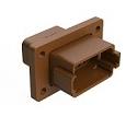 China Amphenol Thermoplastic DIP Connector -55°C to 125°C ROHS Certified Brown Housing for sale
