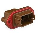 China Temperature Resistant DIP Connector Polyamide Housing Brown -55°C to +125°C Multiple Terminals for sale