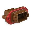 China Amphenol DIP Connector AT04-12PD-PM12 Brown Thermoplastic -55°C to +125°C for sale