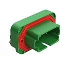 China Amphenol DIP Connector Black Thermoplastic Housing -55°C to +125°C ROHS for sale