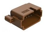 China Amphenol AT04-18PD-BM03 DIP Connector Brown Thermoplastic Housing -55°C to +125°C for sale