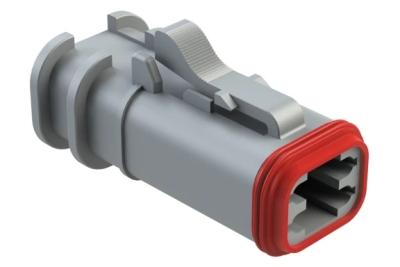 China Amphenol AT06-4S-OMGRY 4 Position Female Rectangular Connector IP67 13A 250V for sale