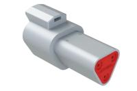 China Amphenol AT04-3P Male Cable Connector 3 Position 13A 250V IP67 Automotive for sale