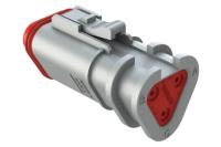 China Amphenol AT06-3S-OMGRY Female Cable Connector 3 Position IP67 13A 250V Automotive for sale