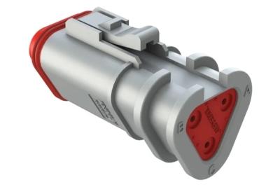 China Amphenol AT06-3S-OMGRY Female Cable Connector 3 Position IP67 13A 250V Automotive for sale