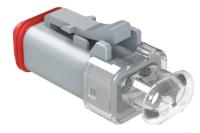 China Amphenol AT06-2S-LED1201 2 Position Female Cable Connector 13A 12V IP67 for sale