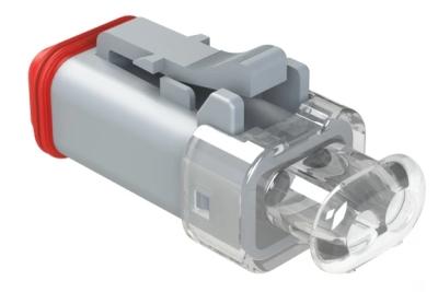 China Amphenol AT06-2S-LED1201 2 Position Female Cable Connector 13A 12V IP67 for sale
