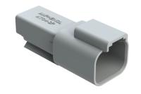 China Amphenol AT04-2P Male Cable Connector 2 Position IP67 13A 250V Automotive Rectangular for sale